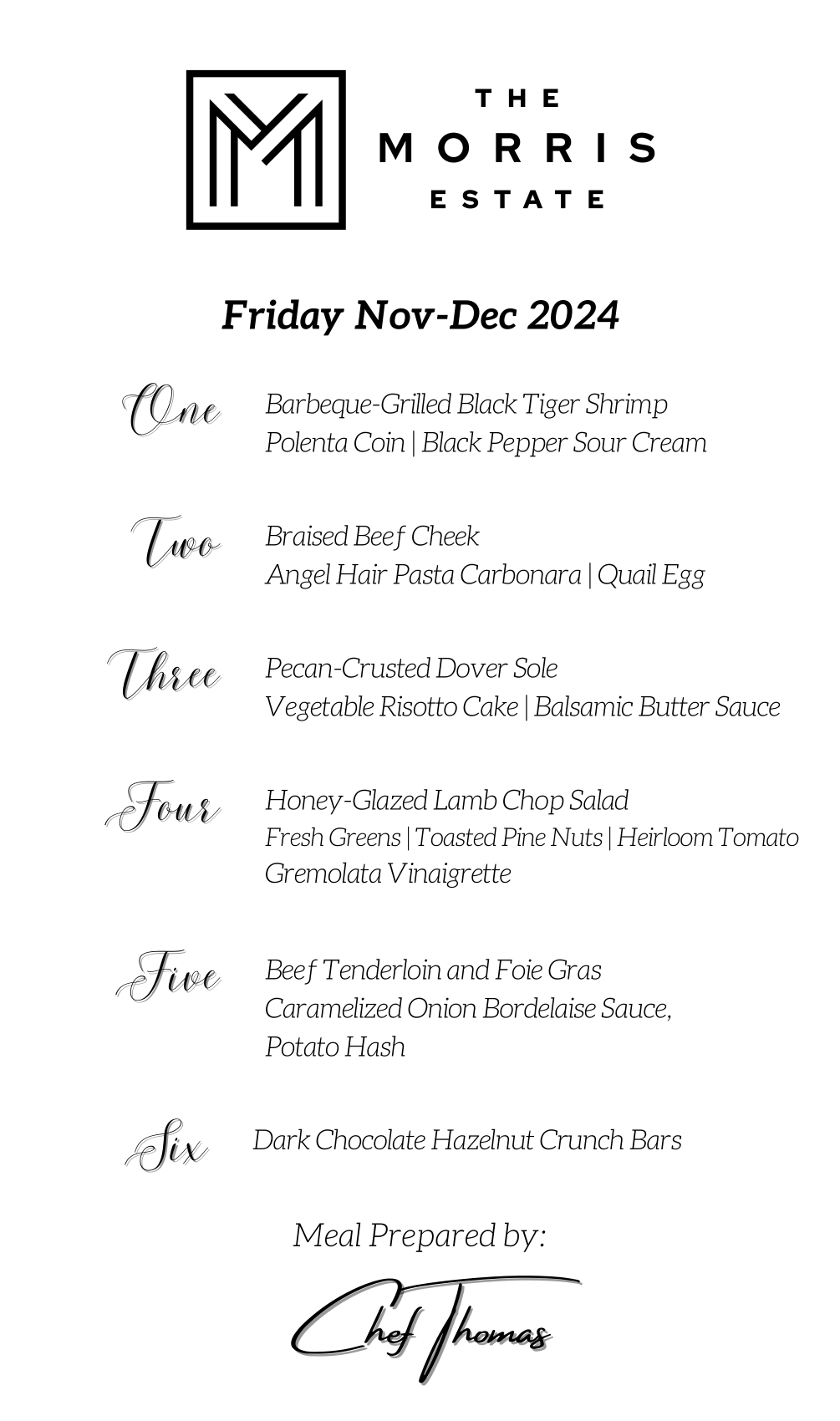 Culinary Events & Luxurious Lodging at The Morris Estate