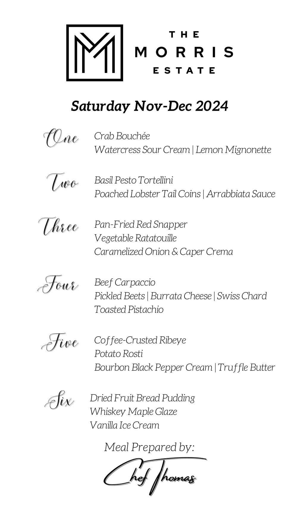 Culinary Events & Luxurious Lodging at The Morris Estate